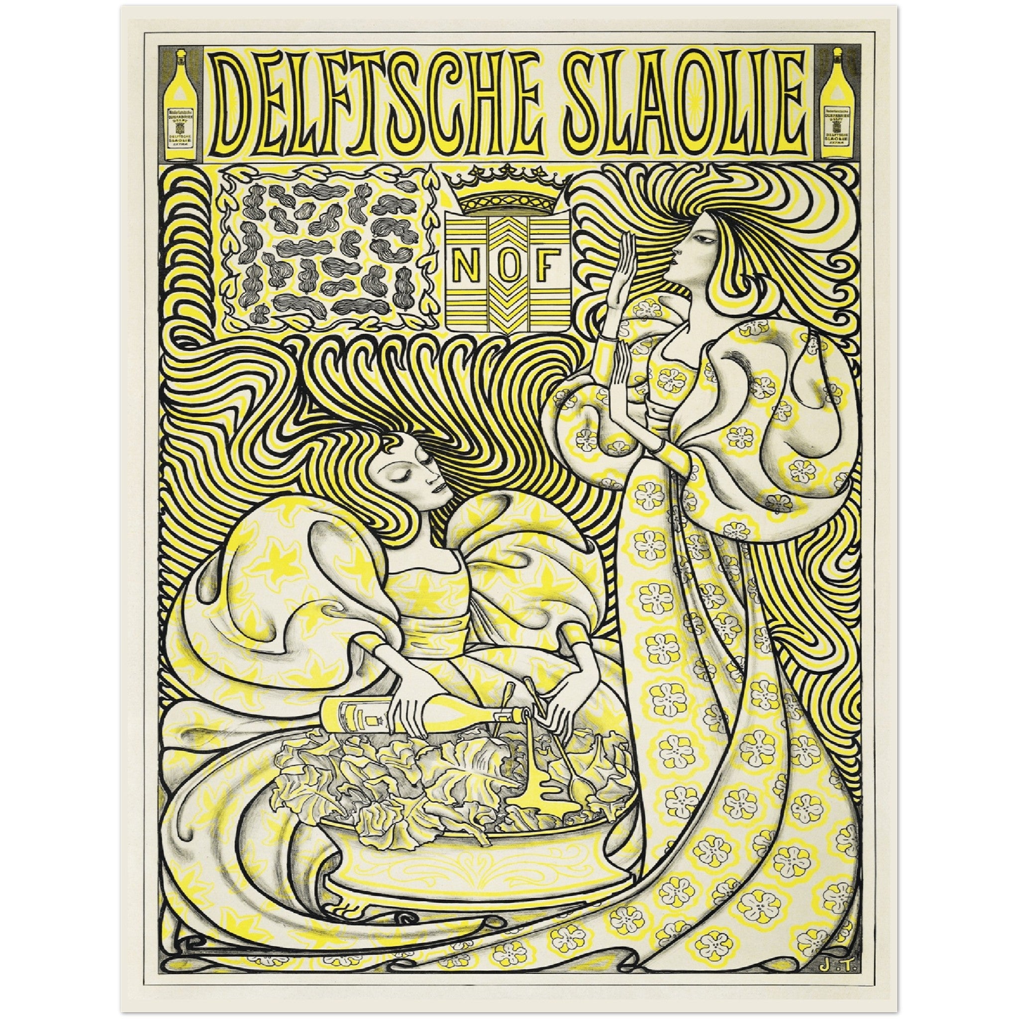 Poster for Delft Salad Oil, CA. 1894 - Jan Toorop | Premium Matte Post ...